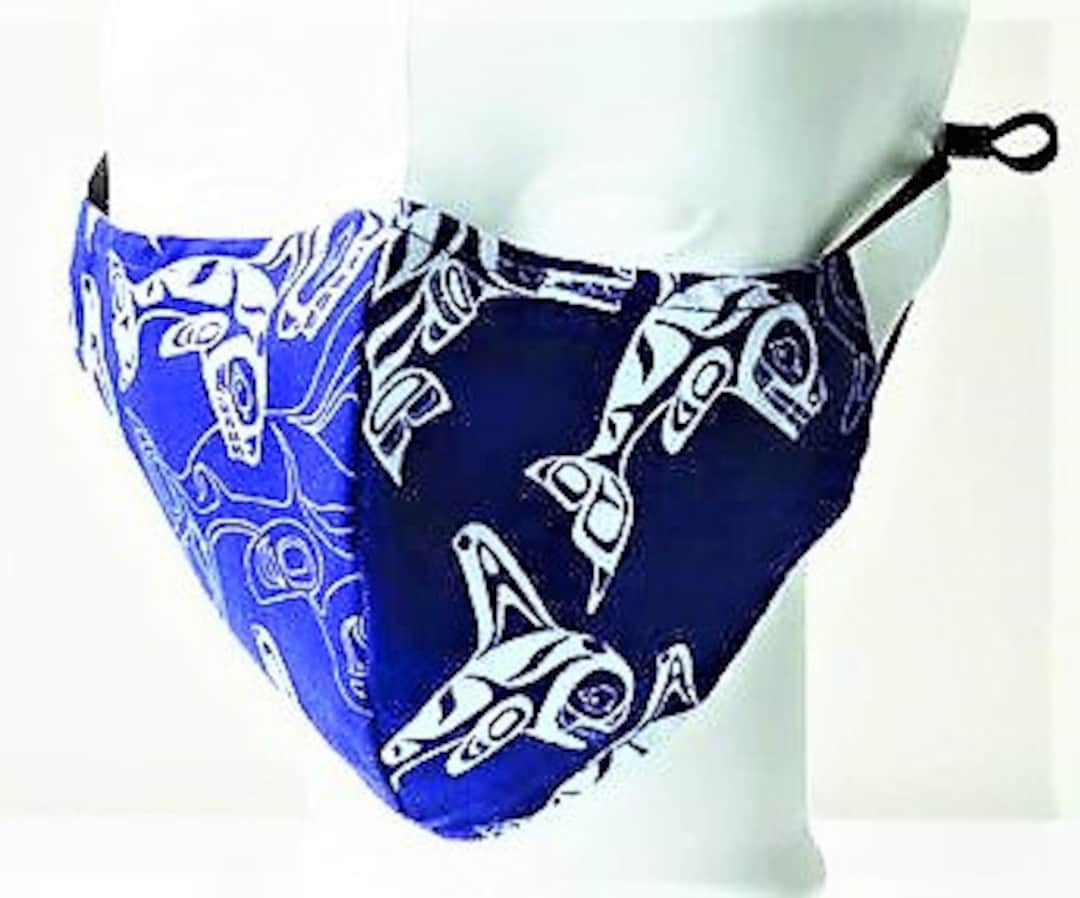Haisla Heiltsuk First Nation ''orca Family'' Reusable 100% Cotton Face ...