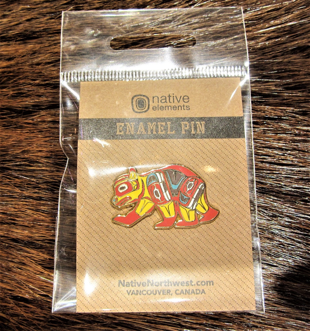 Bella Bella First Nations 'bear' Enamel Pin Brooch - Etsy