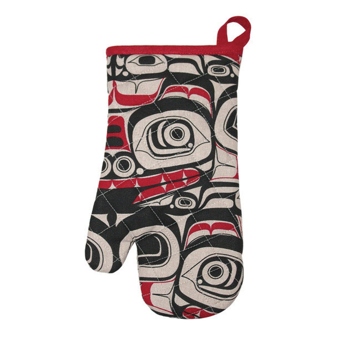 Tsimshian First Nation 'matriarch Bear' Cotton Oven Mitt Pacific North ...