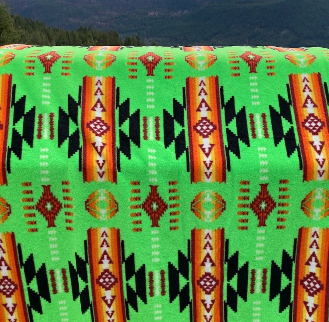First Nations Pattern Cozy Fleece Blanket Great Plains Arctic South ...