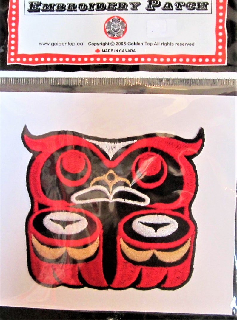 Salish First Nations Owl Embroidered Patch Native Westcoast - Etsy