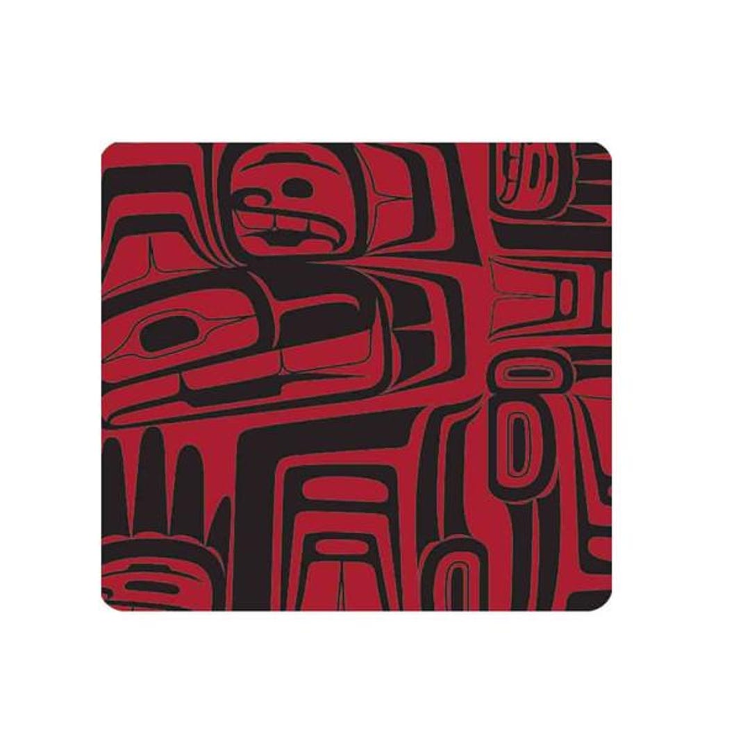 Haisla Heiltsuk First Nation 'eagle Crest' Cork Backed Coaster Pacific ...