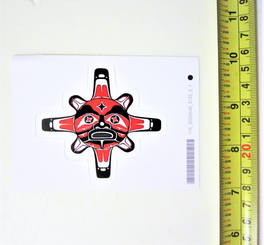 First Nations ''sun'' Sticker Decal West Coast Native Indigenous Art - Etsy