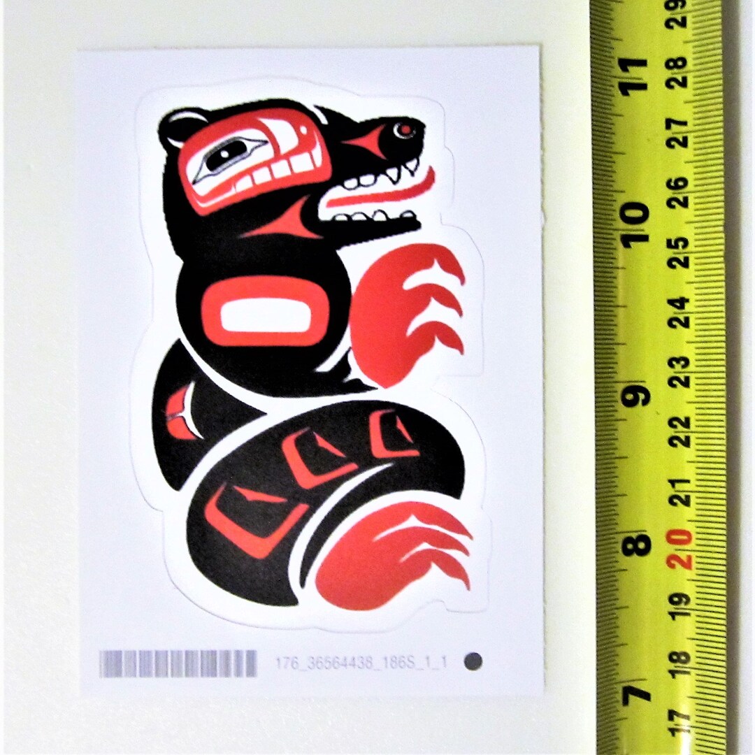 First Nations ''bear'' Sticker Decal West Coast Native Indigenous Art ...