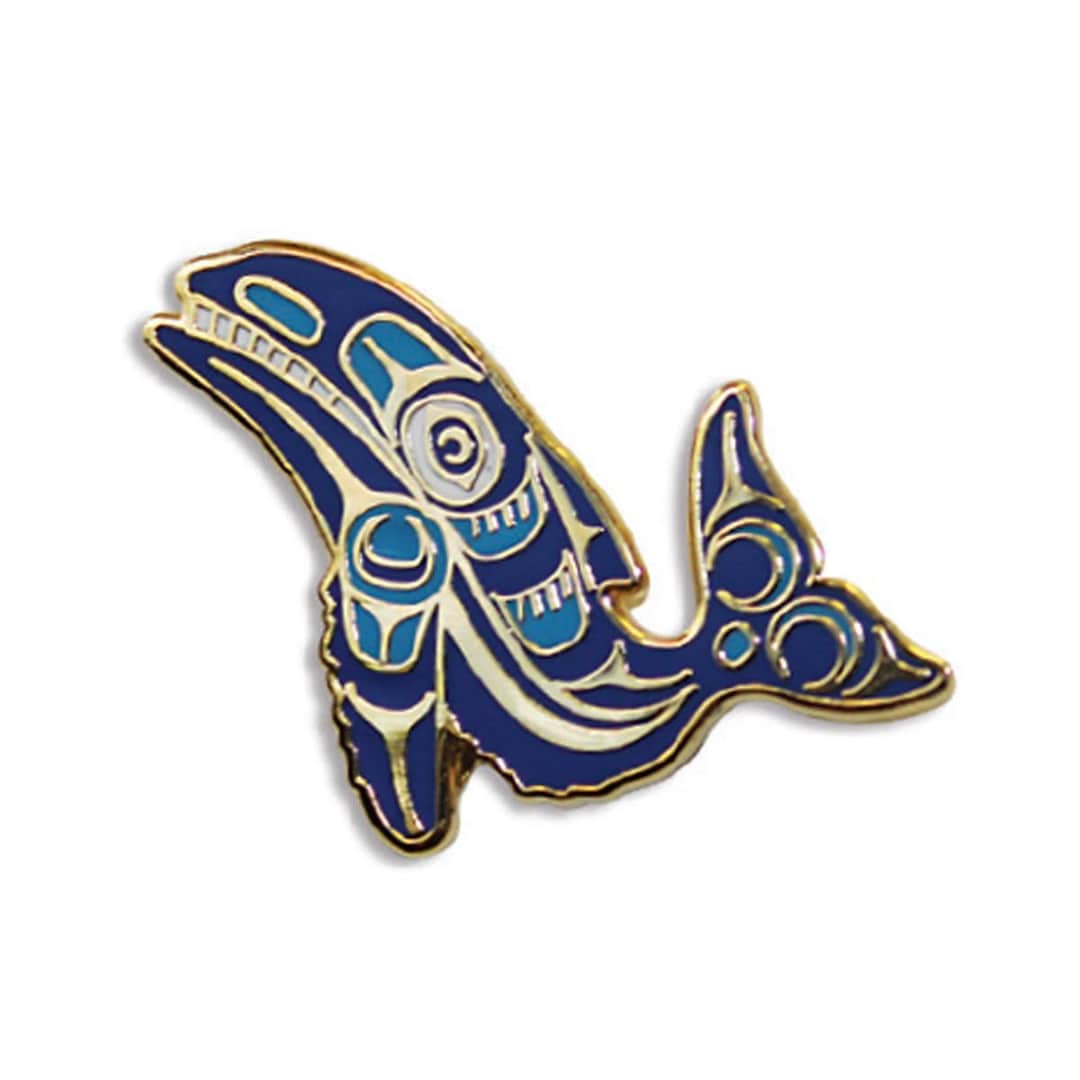 Namgis Kwakiutl First Nations 'whale' Enamel Pin Brooch Pacific North ...