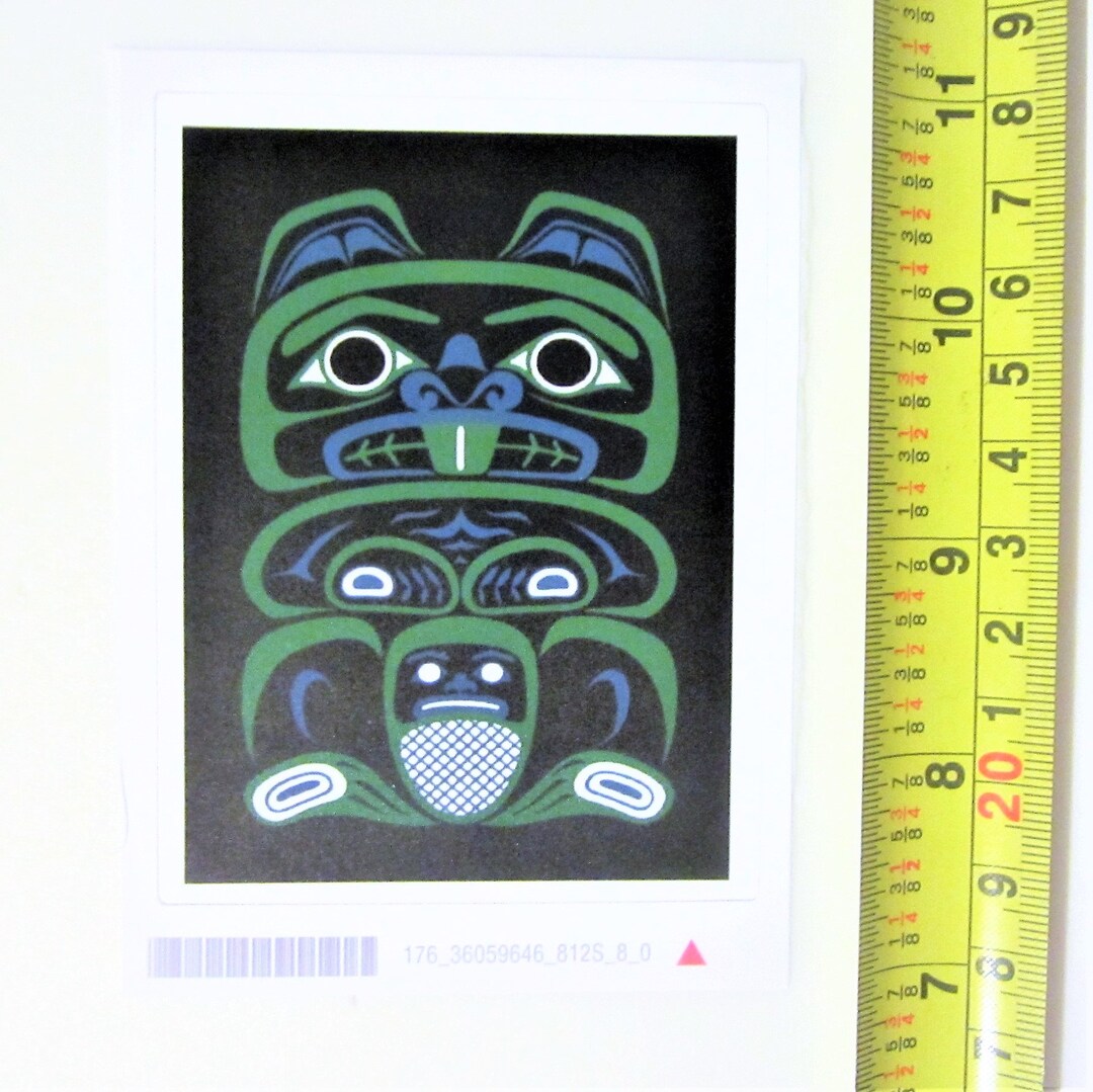 First Nations 'beaver' Sticker Decal West Coast Native Indigenous Art ...