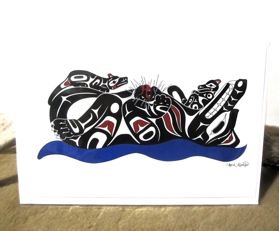 Nuu Chah Nulth First Nation 'sea Otters' Pacific North West Native ...