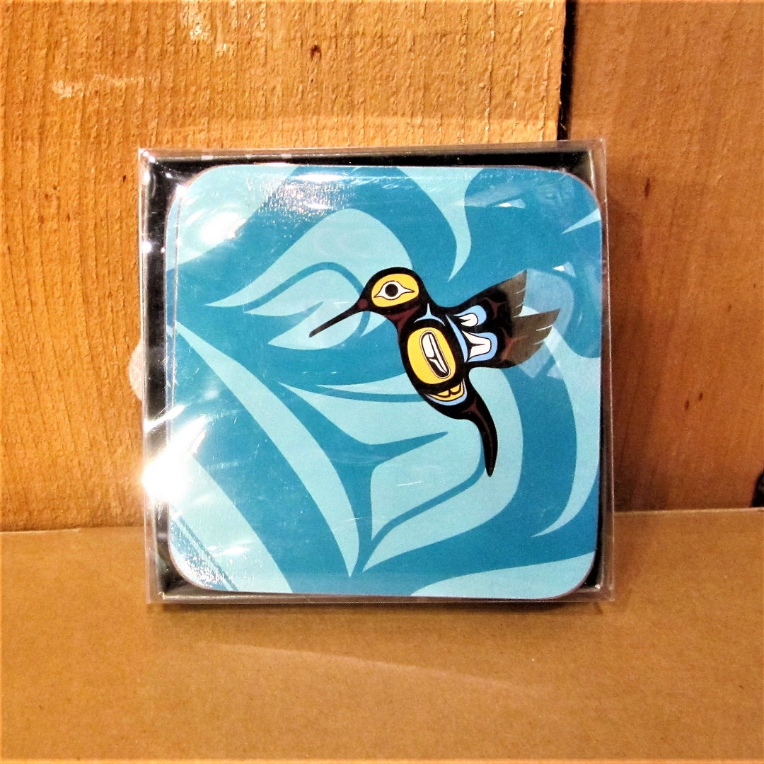 Pacific North West Coast First Nations 'hummingbird' Coaster Set of 4 ...