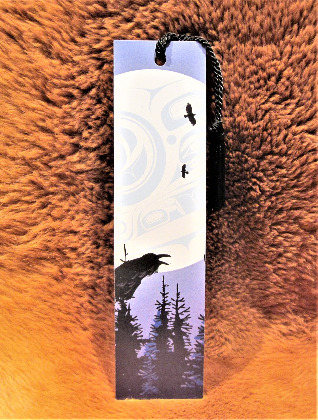 Tlingit First Nation ''raven Moon'' Book Mark Contemporary Native ...