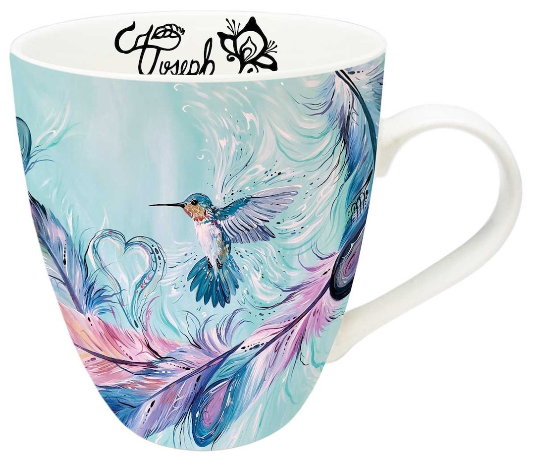 Metis Cree First Nation 'hummingbird Feathers' Fine China Signature Mug ...