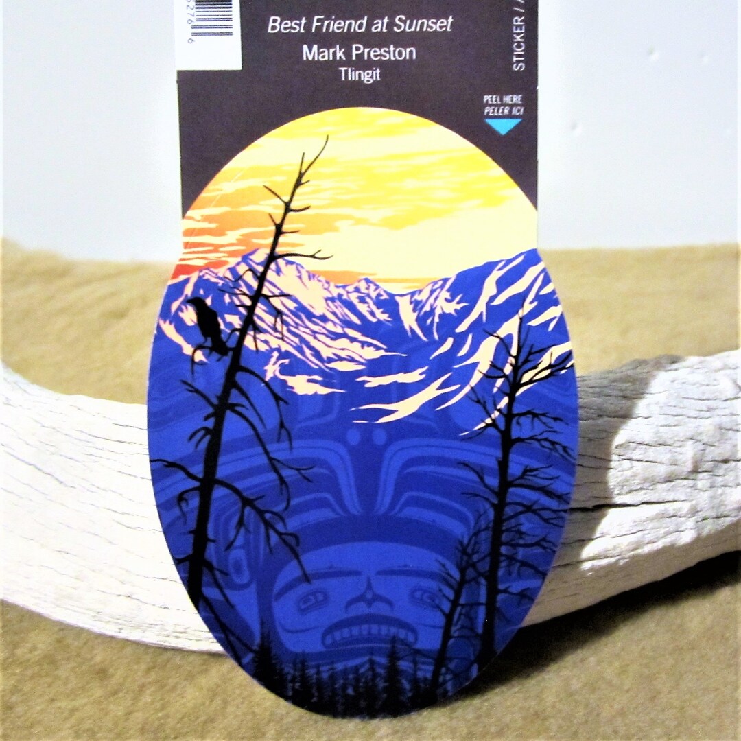 Tlingit First Nation 'best Friend at Sunset' Vinyl Sticker Decal ...