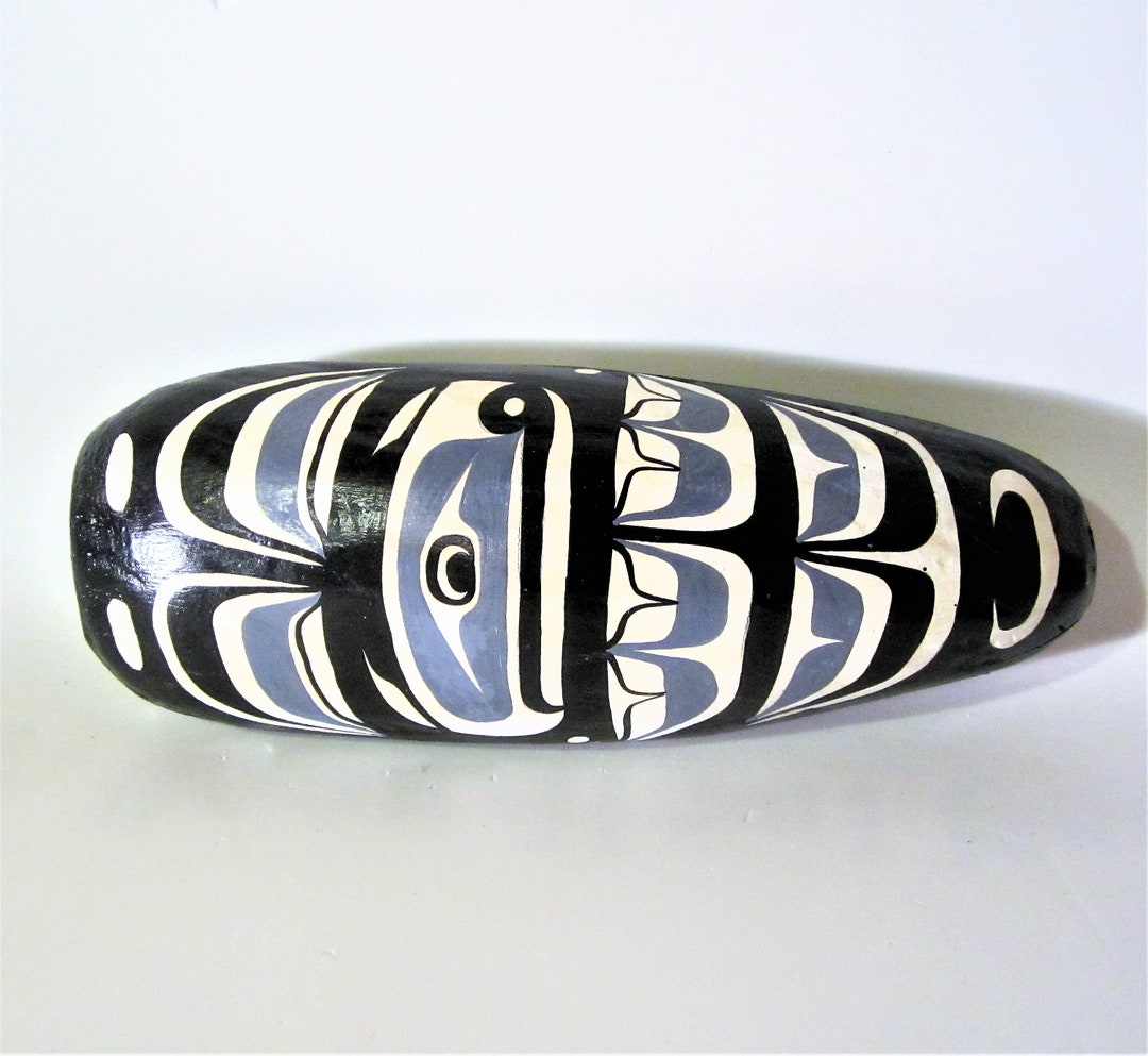 Kwakiutl First Nation ''mussel'' Ceremonial Chanting Rattle Carving ...