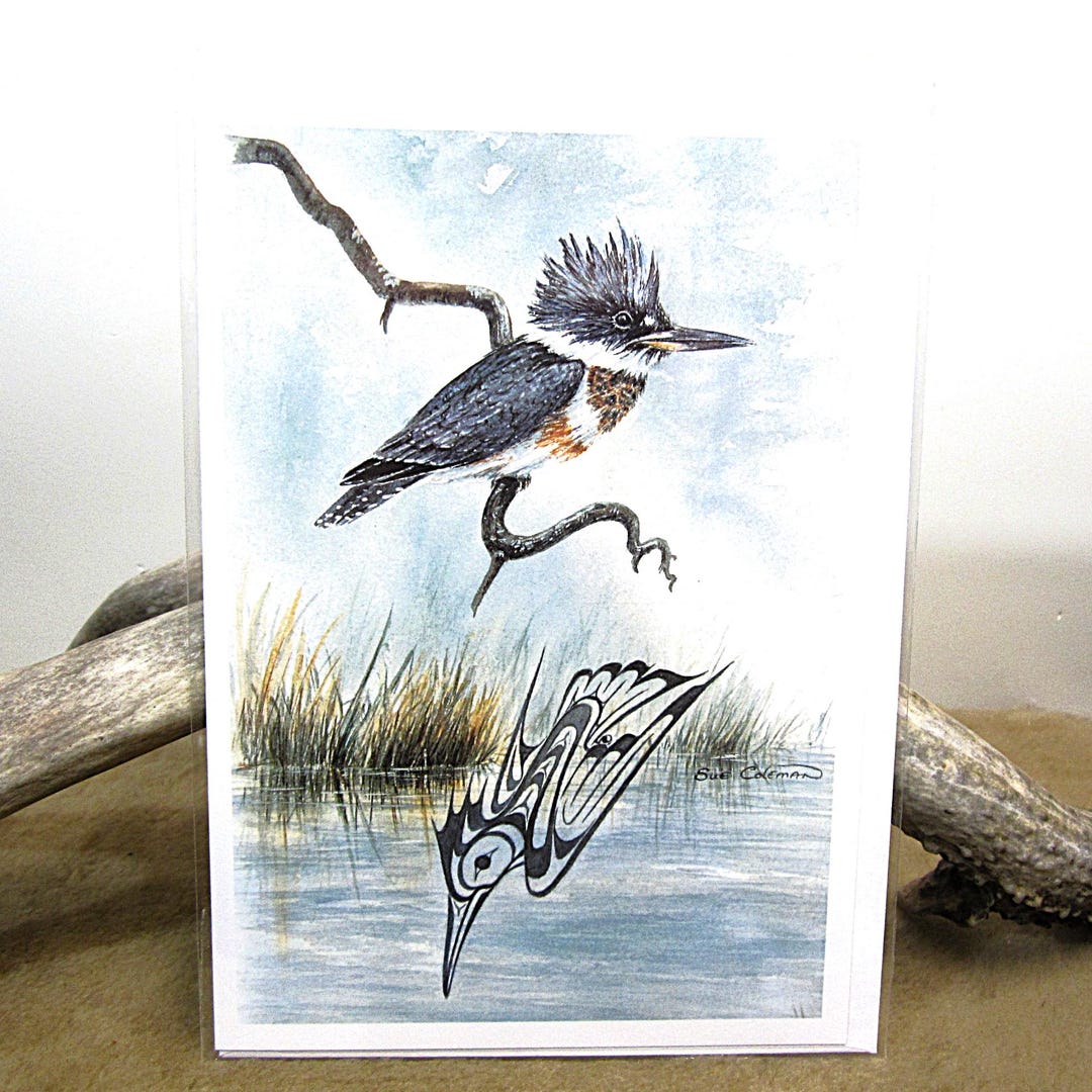 Pacific North West Coast First Nations 'kingfisher' Art Post Card 6 X 9 ...
