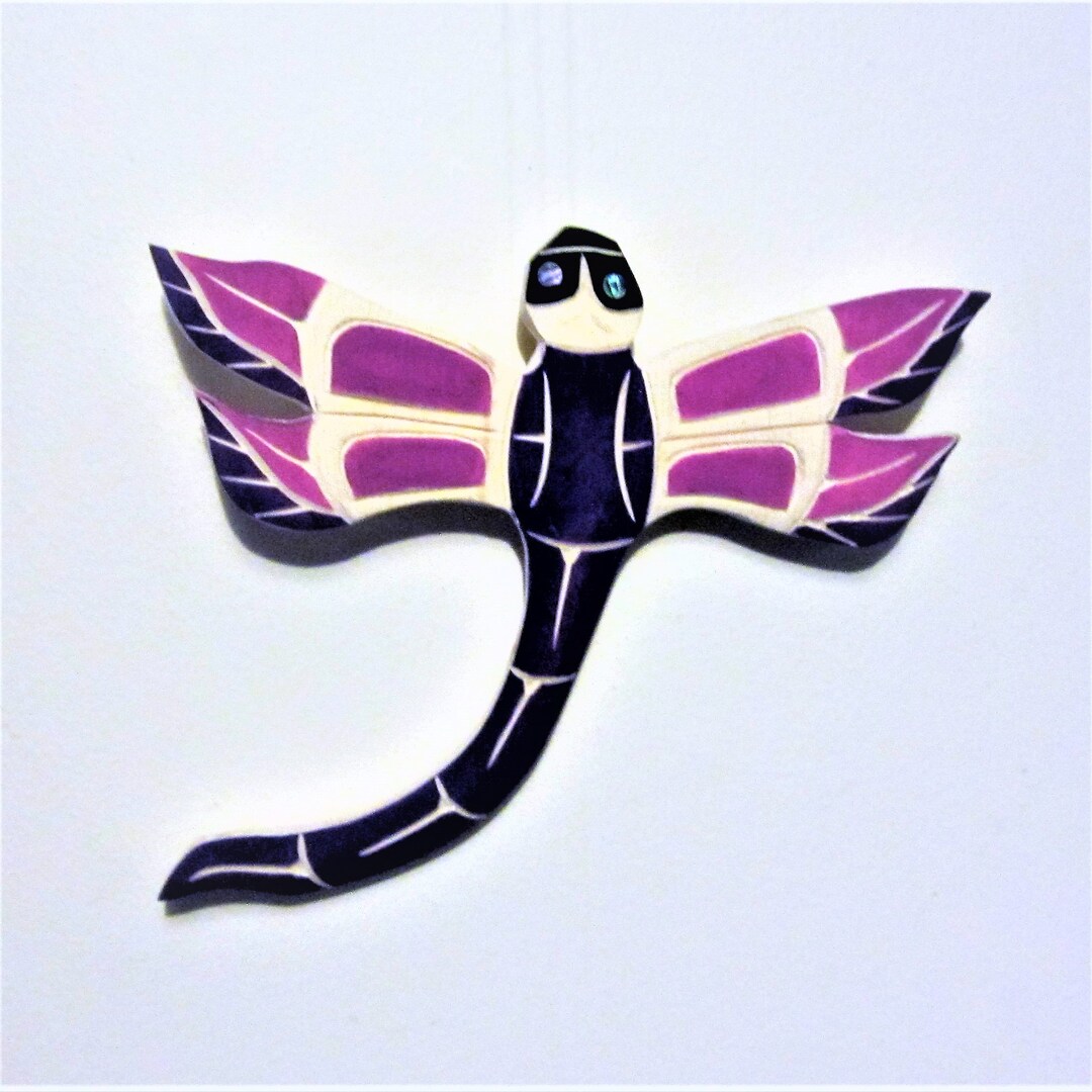 Coast Salish First Nation 'dragonfly' Carving Pacific North West Coast ...