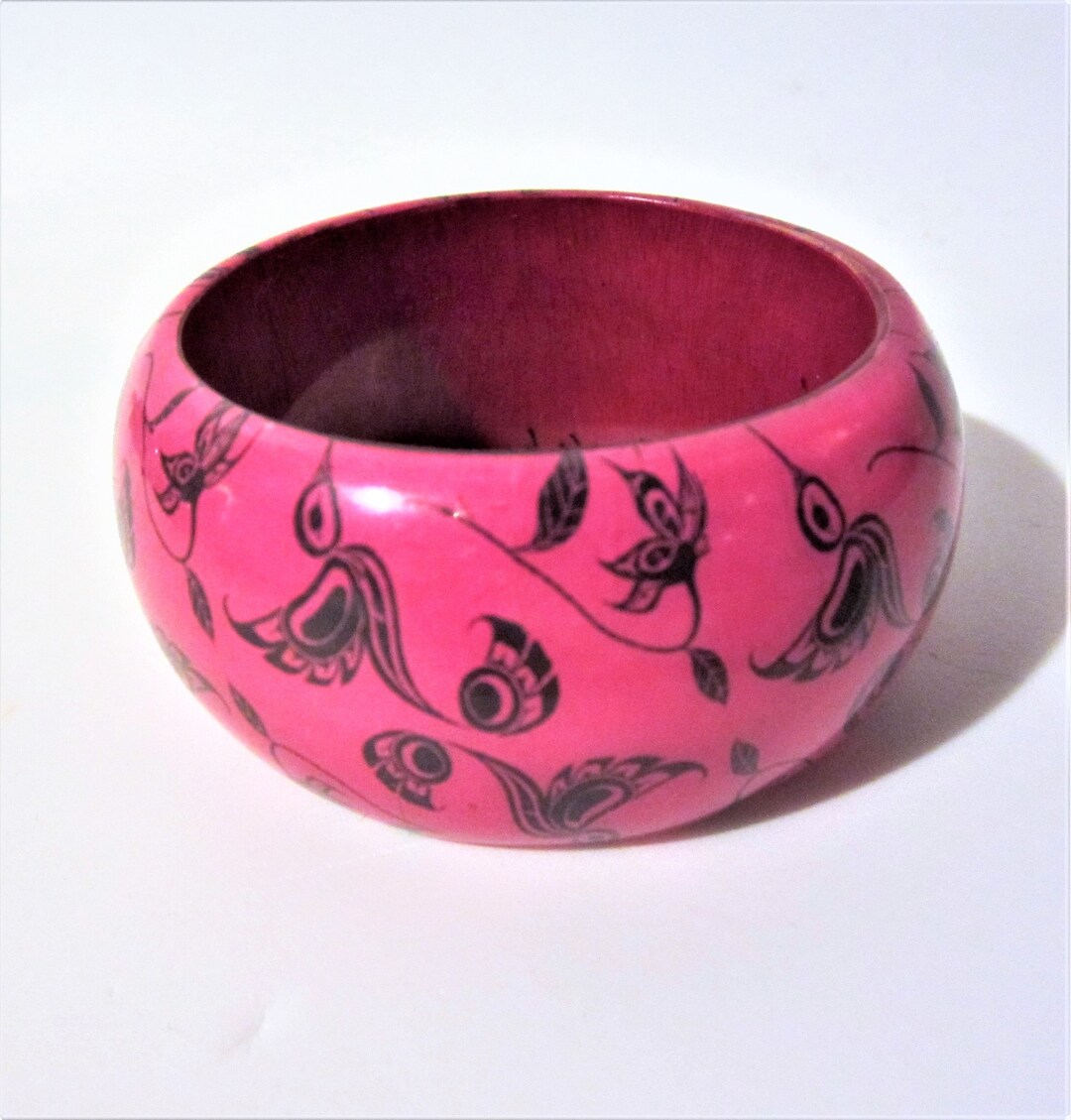 Northern Tuchone Dene First Nations ''nectar of Life'' Wooden Bangle ...