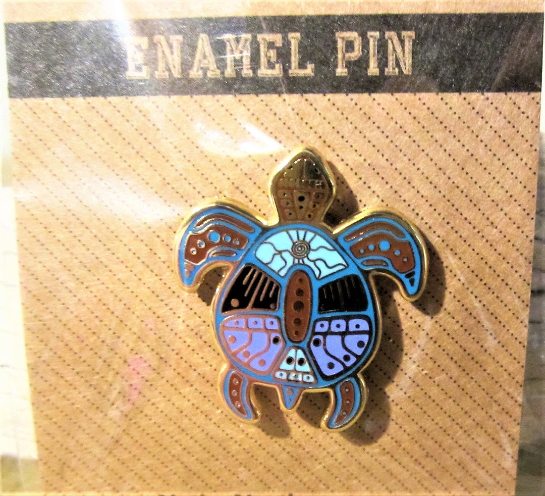 Ojibway First Nations 'turtle' Enamel Pin Brooch Eastern Woodlands ...