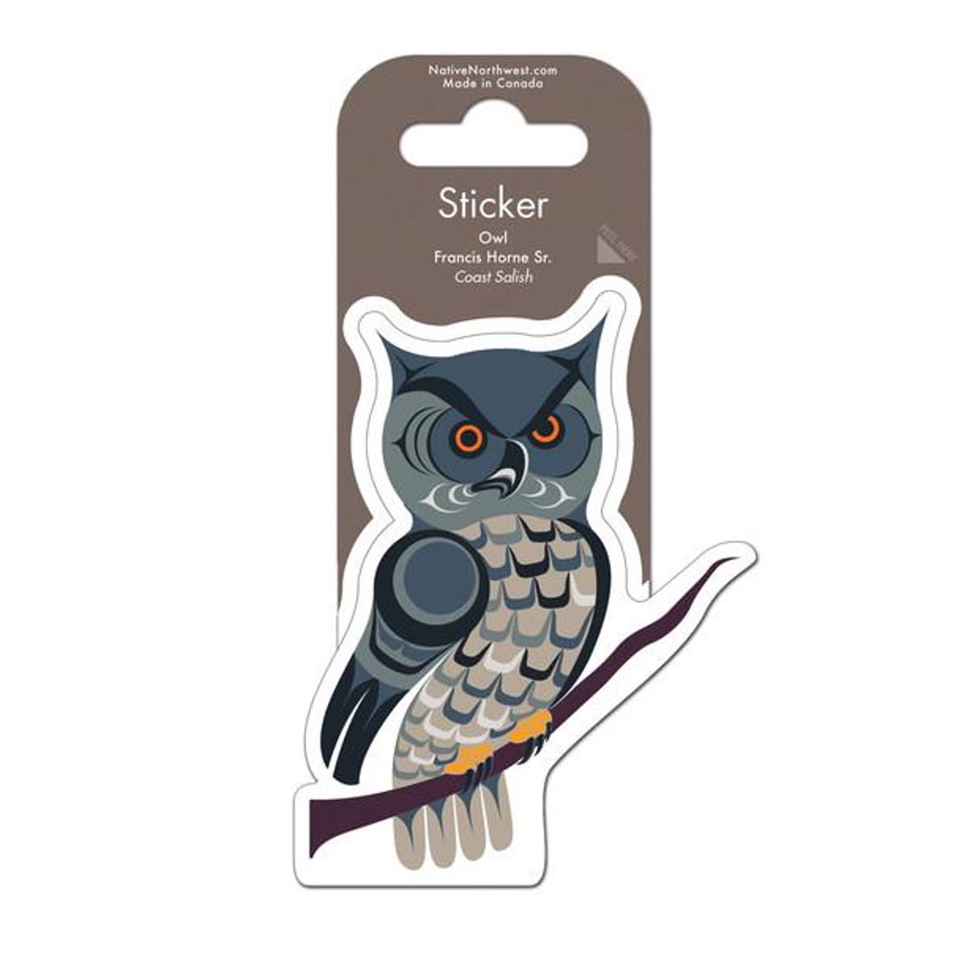 Coast Salish First Nation 'owl' Vinyl Sticker Decal Pacific North West ...