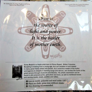 Haida First Nations 'sun' Large Embroidered Patch Pacific North West ...