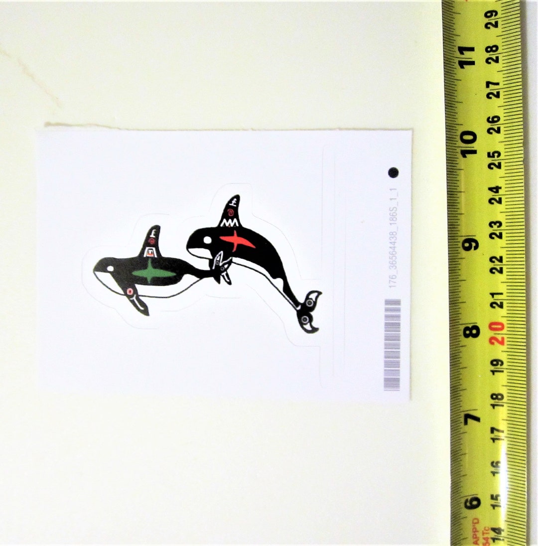 First Nations 'whales' Sticker Decal West Coast Native Indigenous Art ...