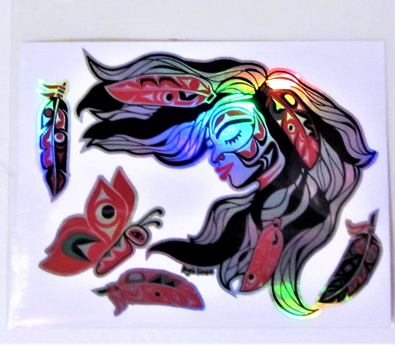 Coast Salish Nuu Chah Nulth First Nation 'butterfly & Feather ...