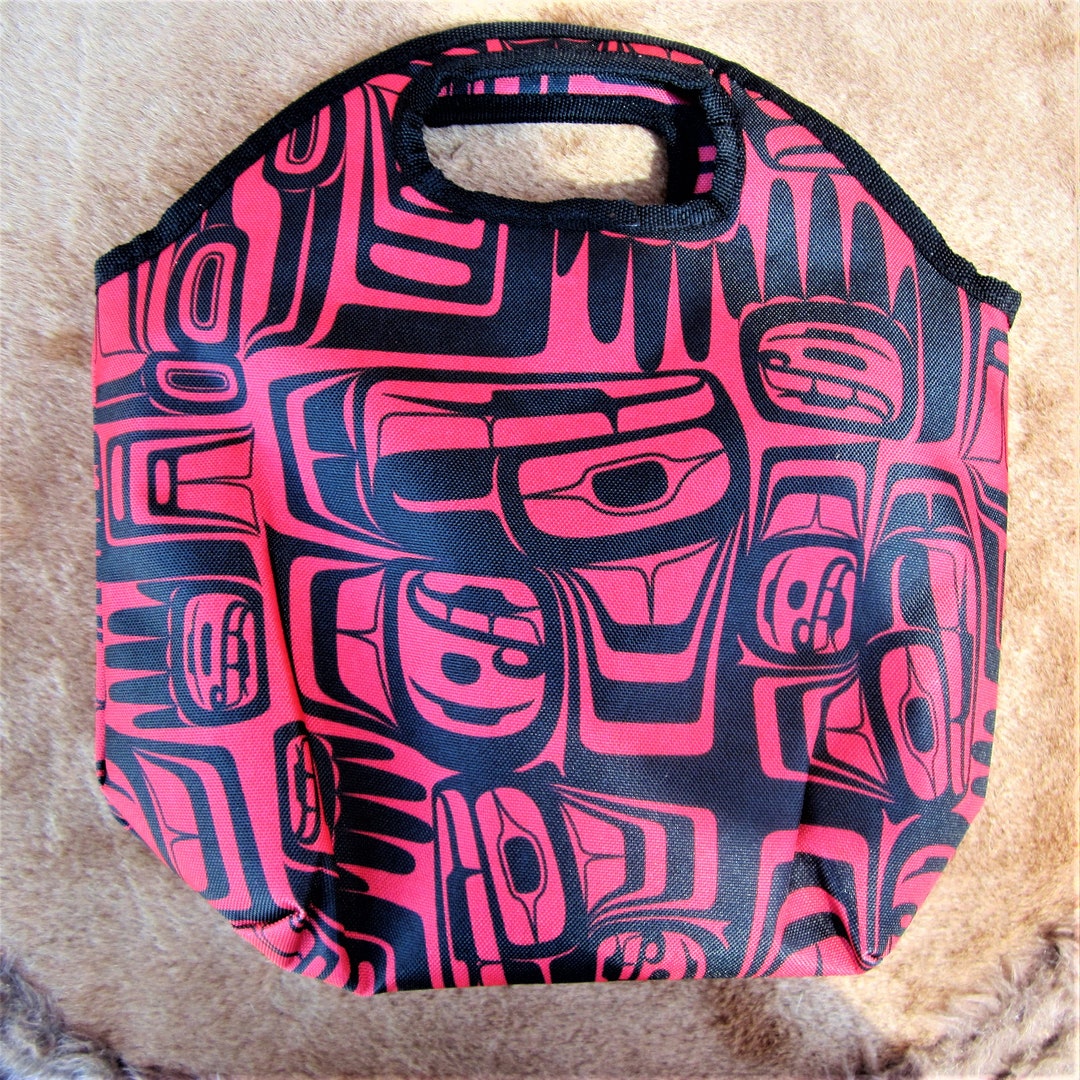 Heiltsuk Bela Bella First Nation 'eagle Crest' Insulated Lunch Bag Pacific North West Coast ...