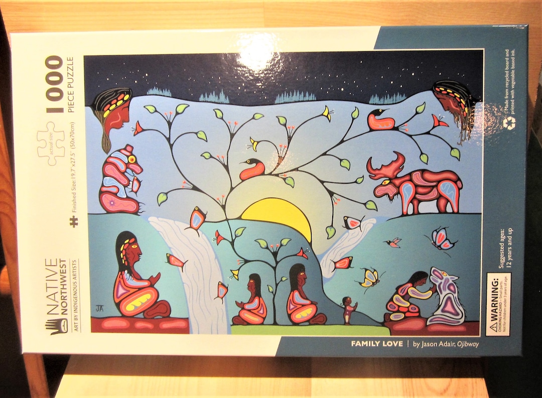 Ojibway First Nation 'family Love' 1000 Piece Puzzle Indigenous Native ...