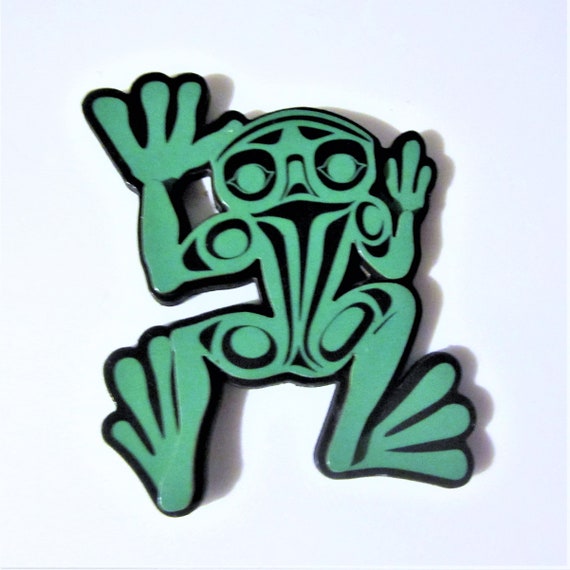 Tsimshian First Nations Frog 3D West Coast Stick on Fridge - Etsy