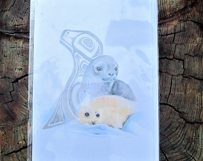Pacific North West Coast First Nations ''the Seal'' Art Post Card 6 X 9 ...