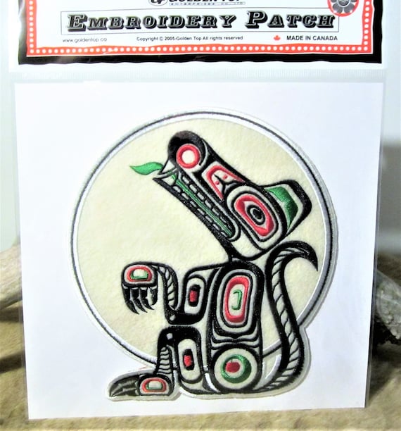 Large First Nations 'wolf Moon' Embroidered Patch - Etsy