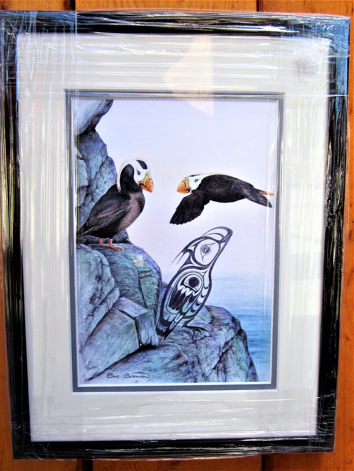Pacific North West Coast Sue Coleman ''tufted Puffin'' Contemporary ...