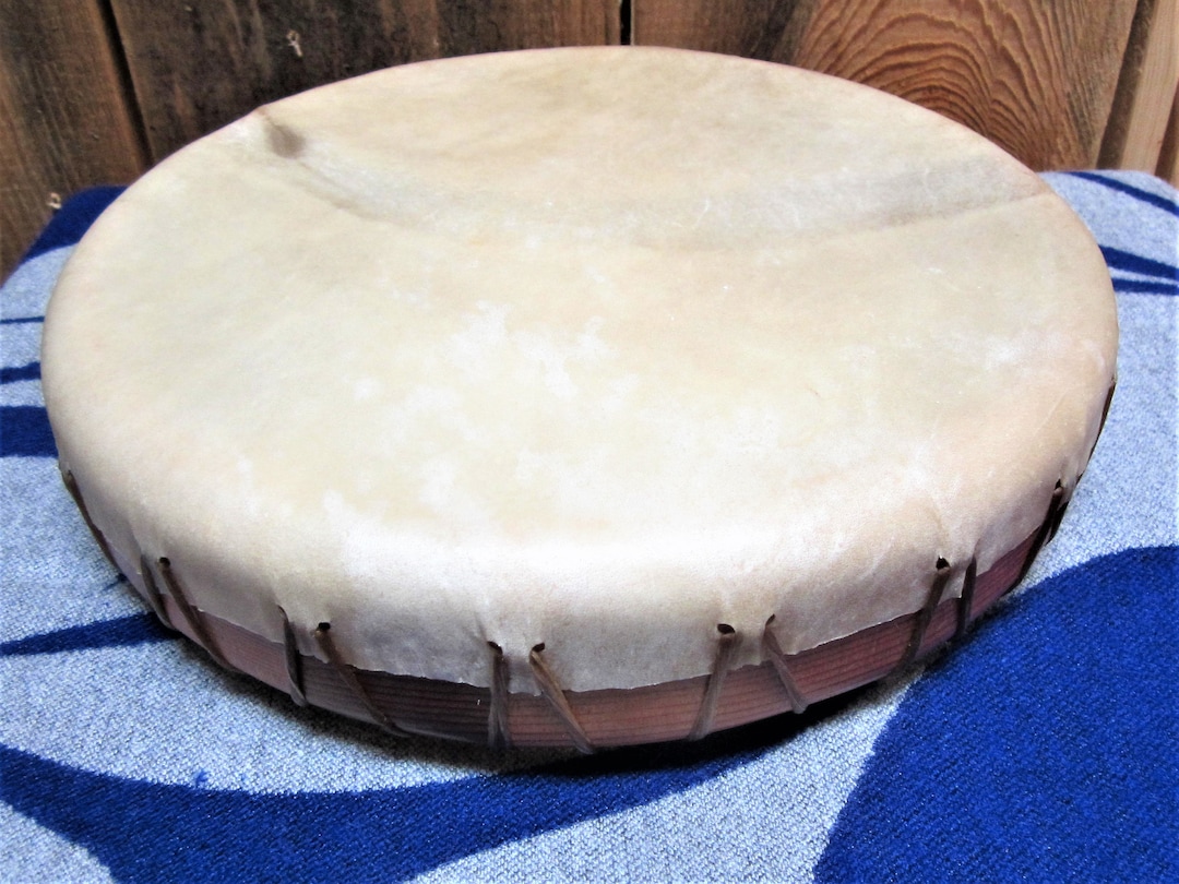 Coast Salish First Nation Elk Skin Childrens Potlatch Hand Drum Native ...