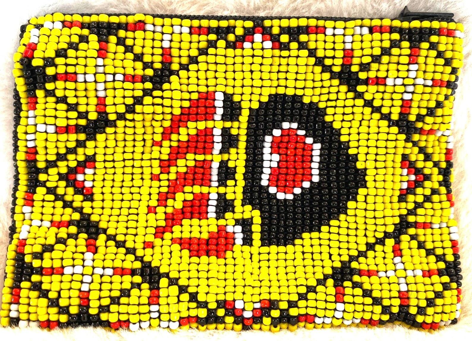 Anishinaabe First Nation Beaded ' Bear Paw' Coin Change Purse Eastern ...