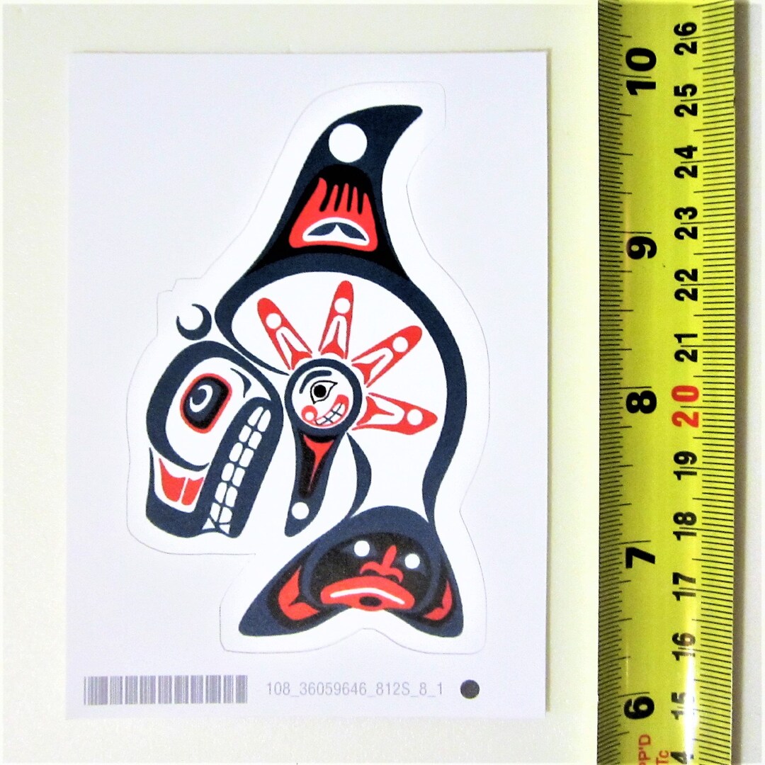 First Nations 'haida Killer Whale' Sticker Decal West Coast Native ...