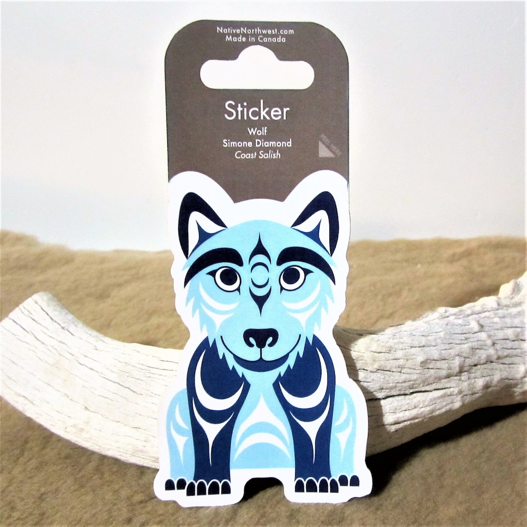 Coast Salish First Nation 'wolf' Vinyl Sticker Decal Pacific North West ...