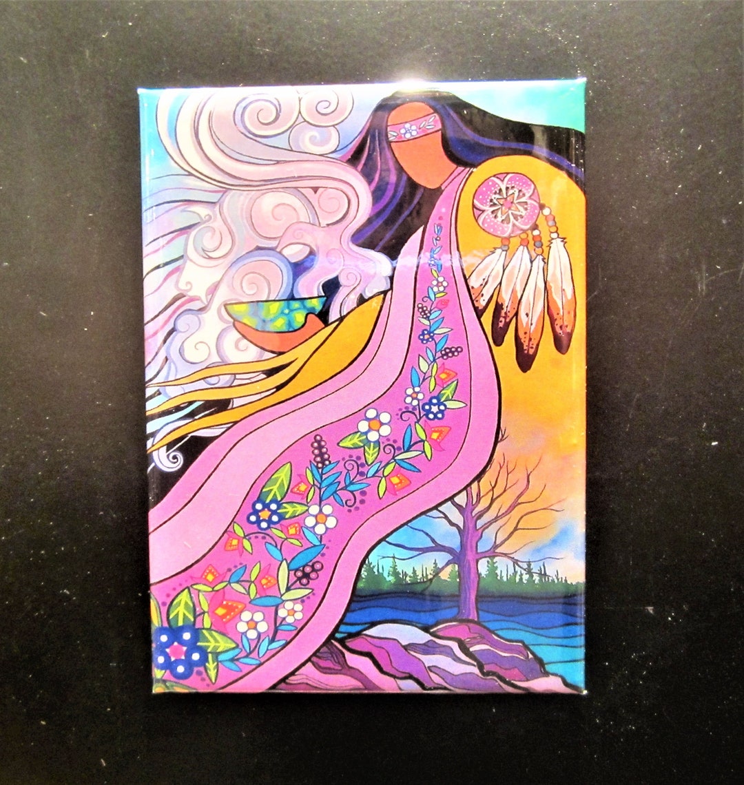 Huron & Algonquin First Nations 'spirit Guides' Stick on Fridge Magnet ...
