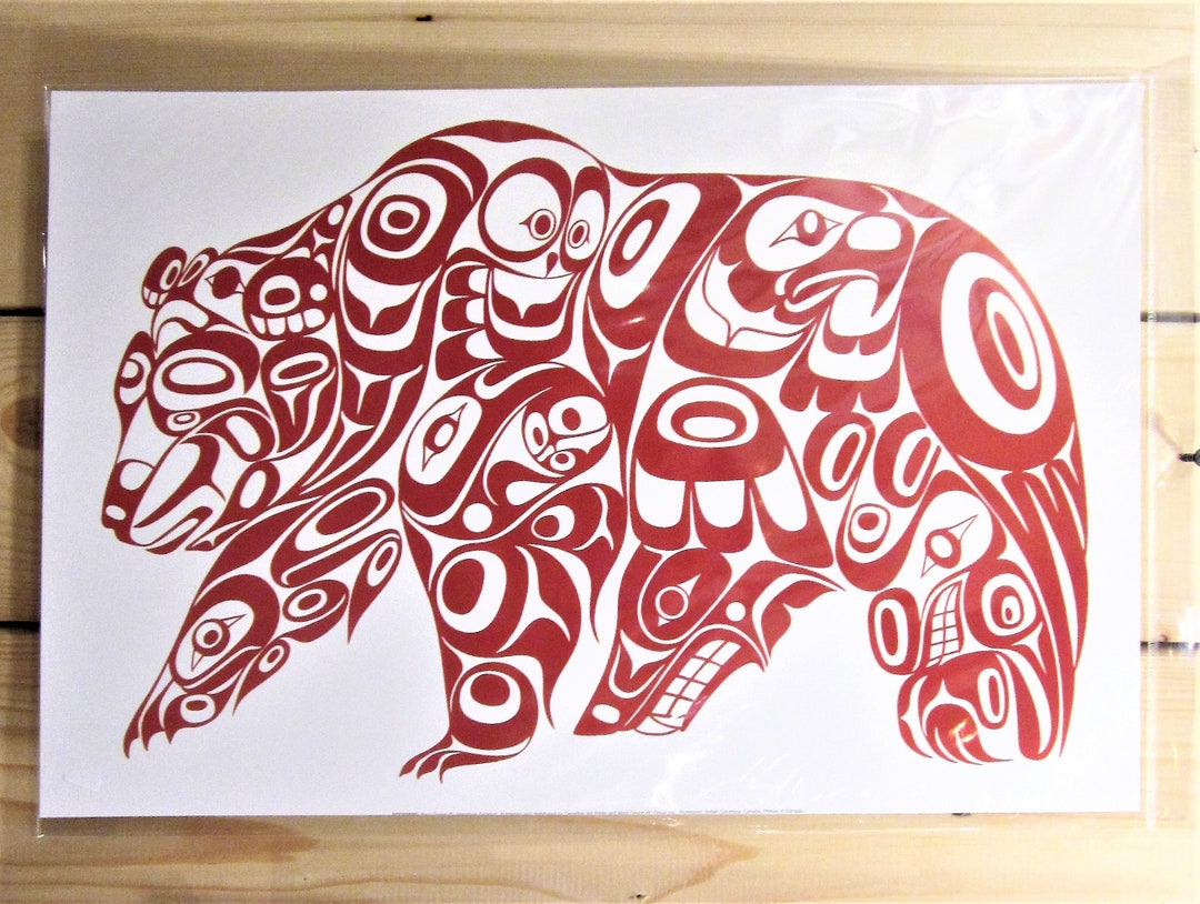 Gitxsan First Nation 'bear Design' Contemporary Pacific North West ...