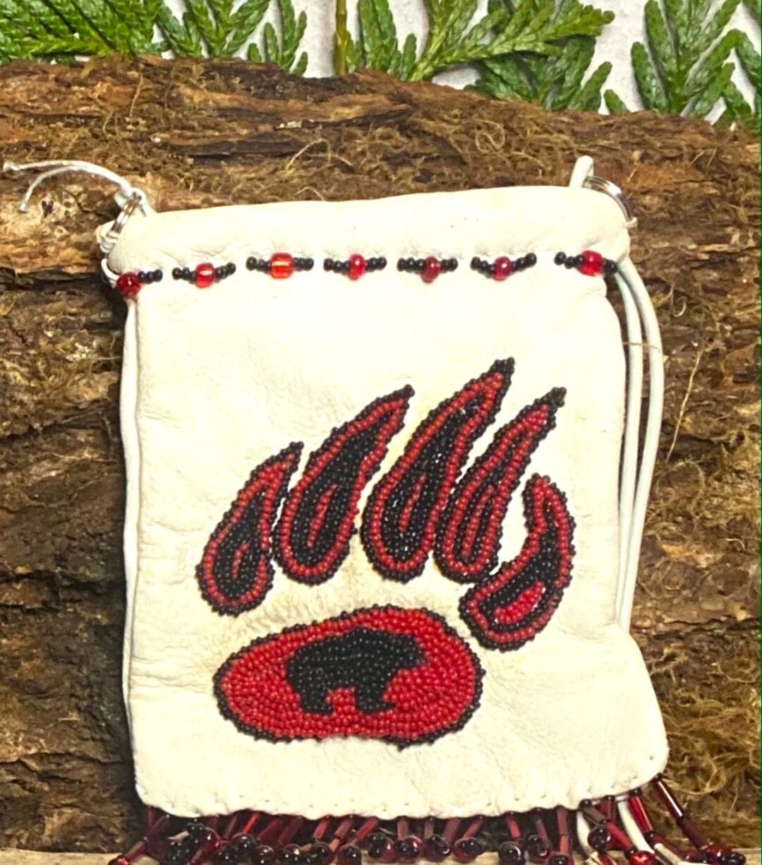Nuu Chah Nulth First Nation 'bear Paw' Medicine Bag Pouch Pacific North ...