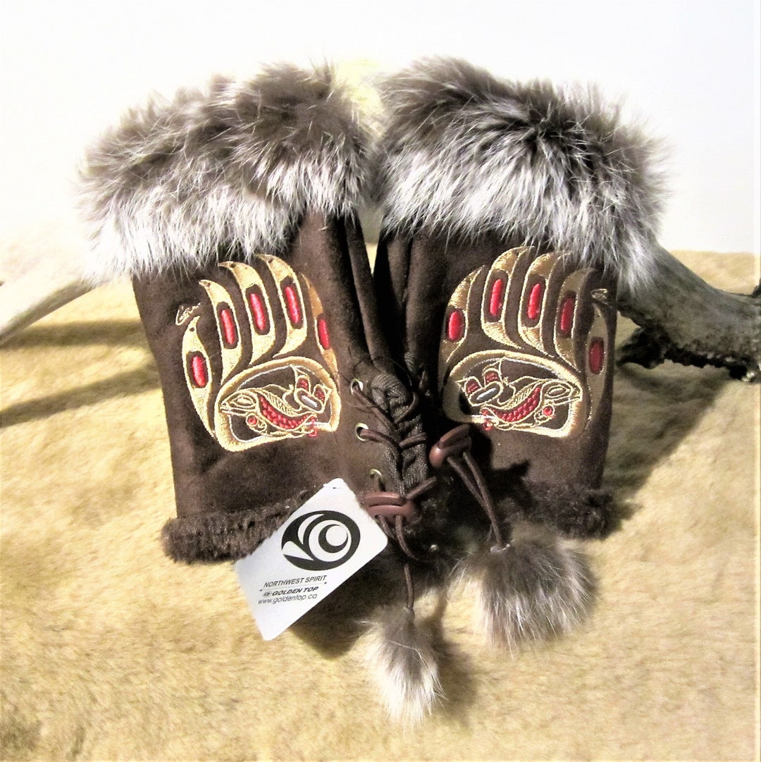 Pacific North West Coast First Nations 'bear Paw' Fingerless Winter ...