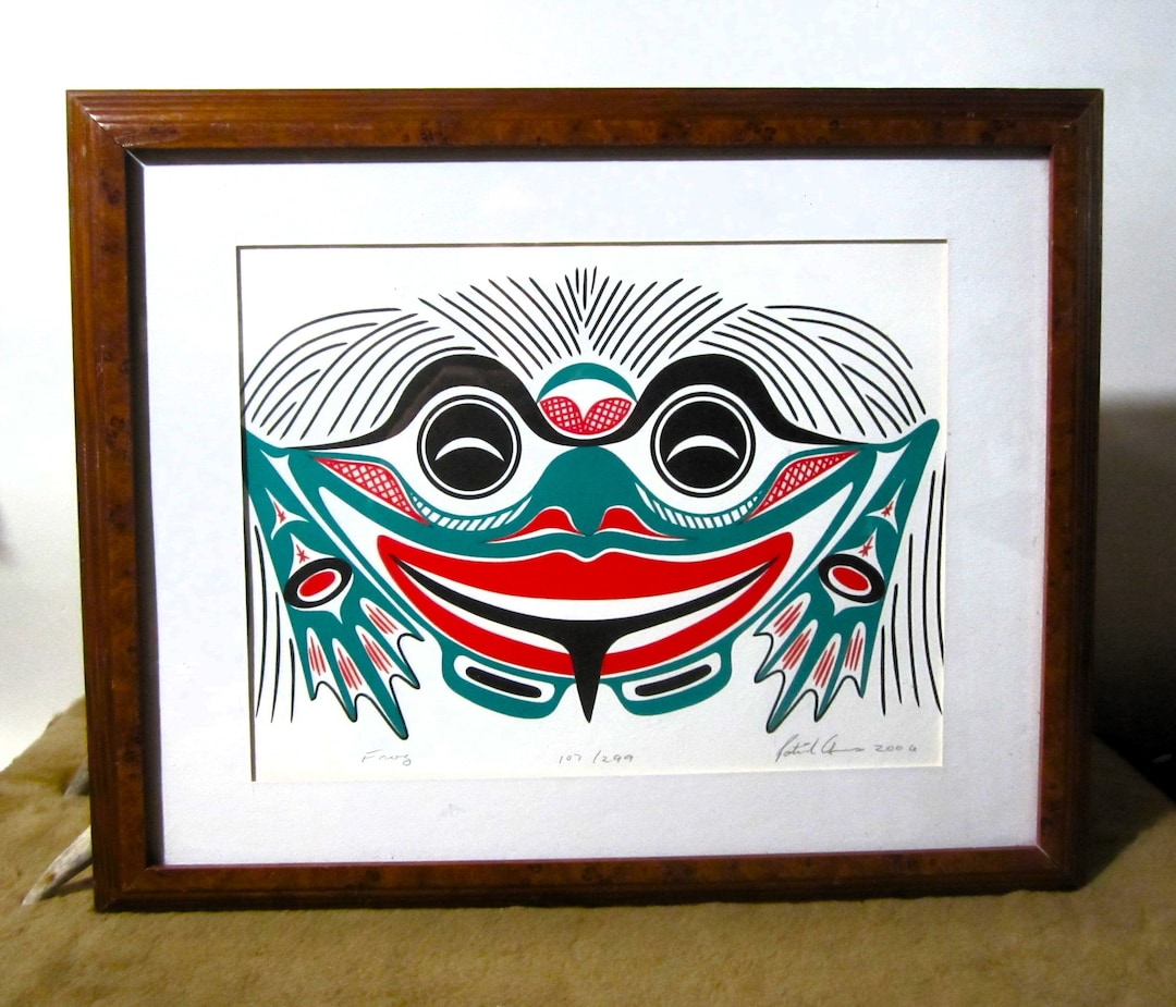 Nuu Chah Nulth First Nation 'frog' Limited Edition #107 Framed Print ...
