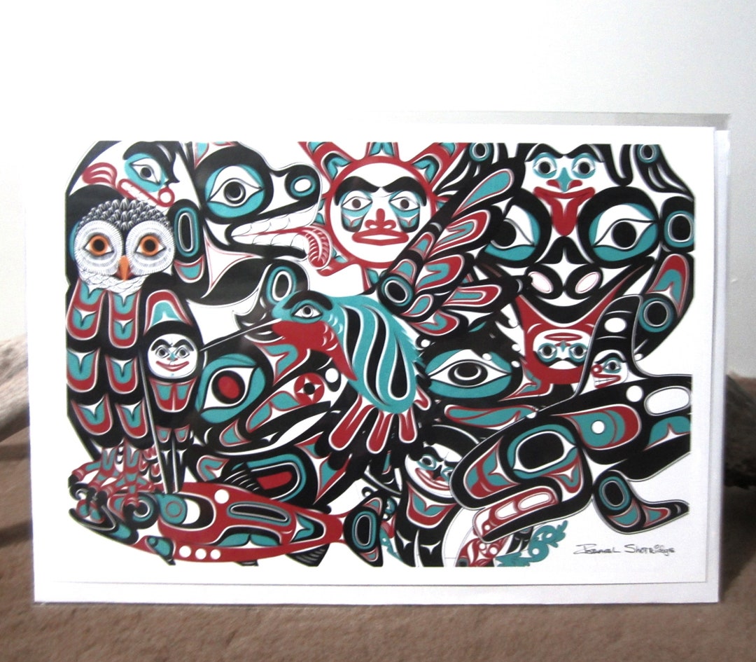 Tlingit Yukon First Nations 'formline Collage' Pacific North West Coast ...