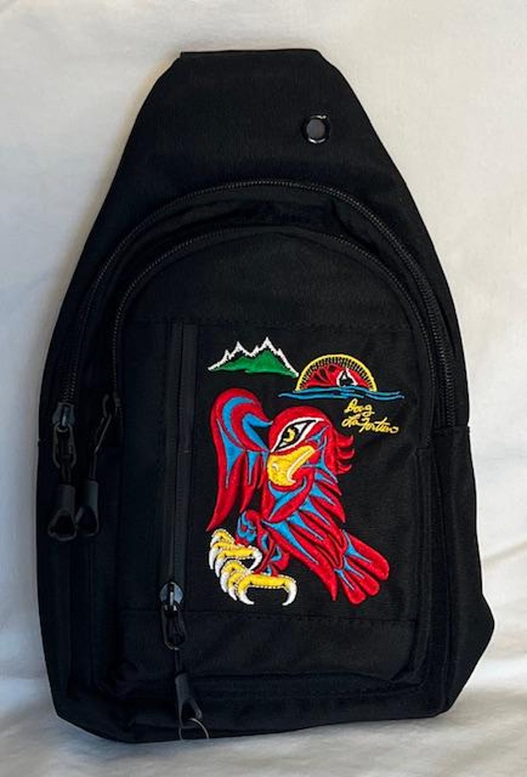 Coast Salish First Nation 'eagle Defending' Sling Bag Pacific North ...