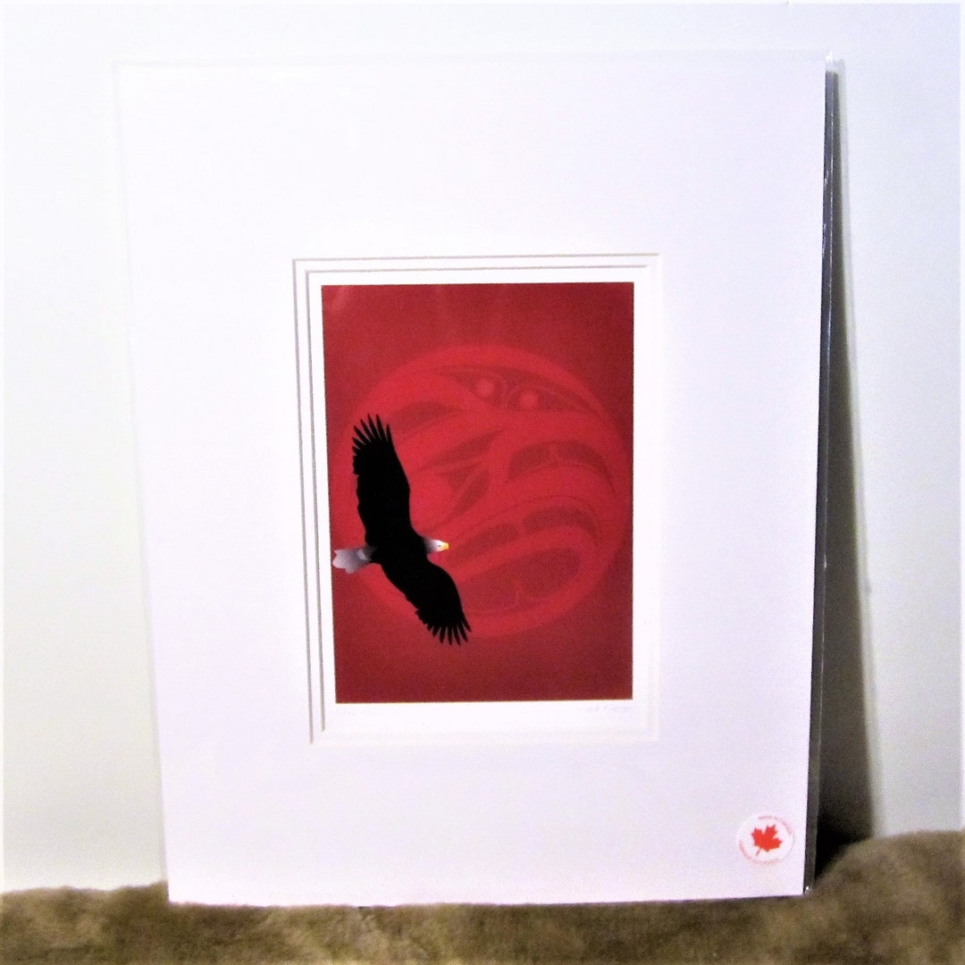 Tlingit First Nation ''eagle Red Moon'' Contemporary Native Indigenous ...