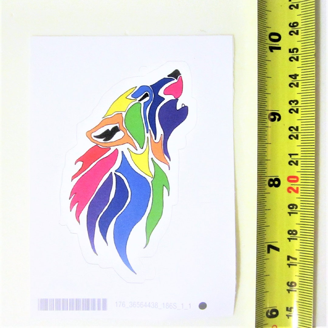 First Nations 'rainbow Wolf' Sticker Decal West Coast Native Indigenous ...