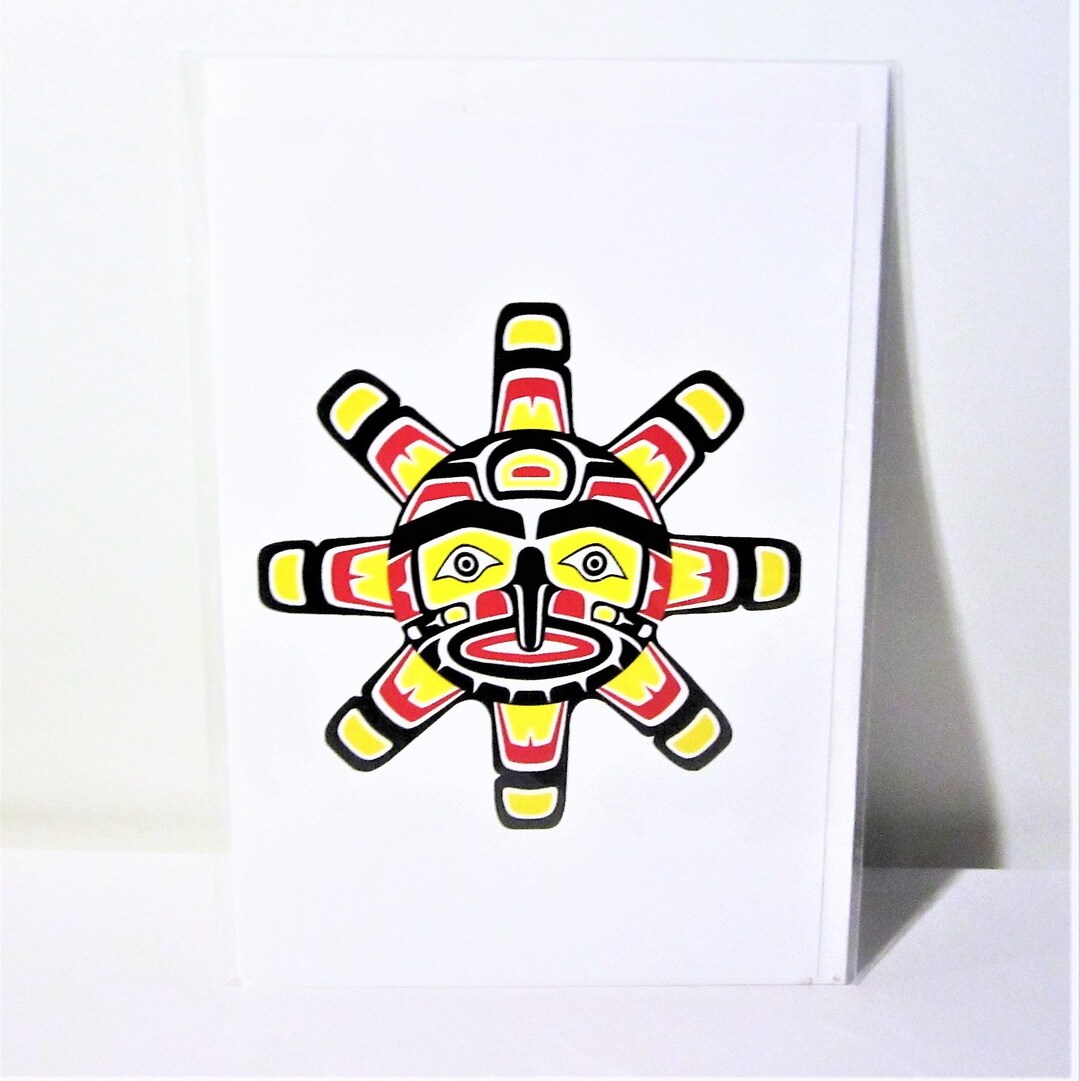 Kwakiutl Coast Salish First Nations ''sun'' Native Indigenous Art Post ...