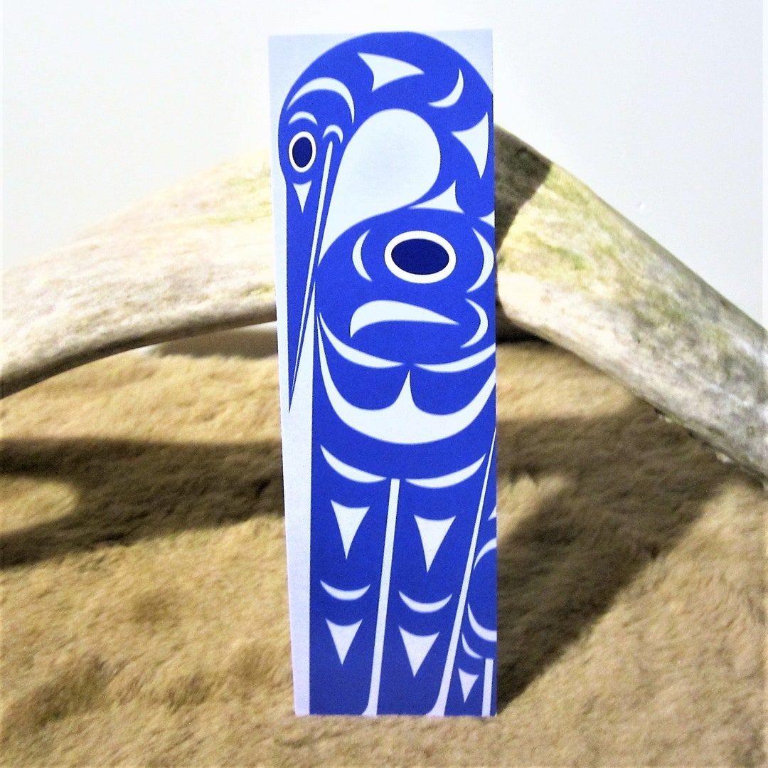 Coast Salish Kwakiutl First Nation ''heron'' Book Mark Contemporary ...