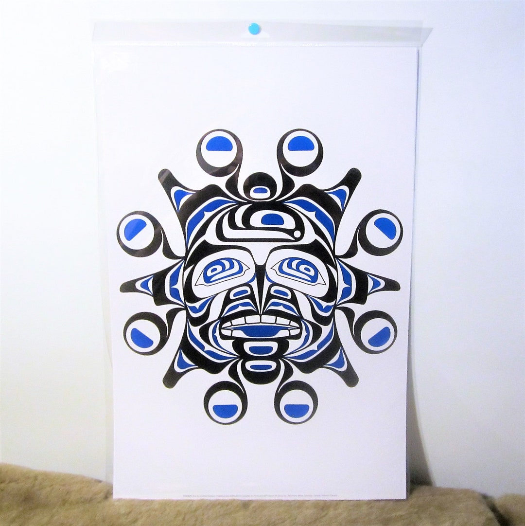 Gitxsan First Nation 'sun' Contemporary Pacific North West Coast Native ...