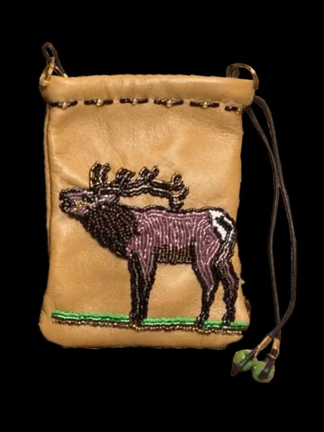 Nuu Chah Nulth First Nation 'roosevelt Elk' Medicine Bag Pouch Pacific ...