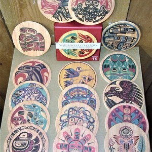 Pacific North West Coast First Nations Coaster Set of 16 Indigenous ...
