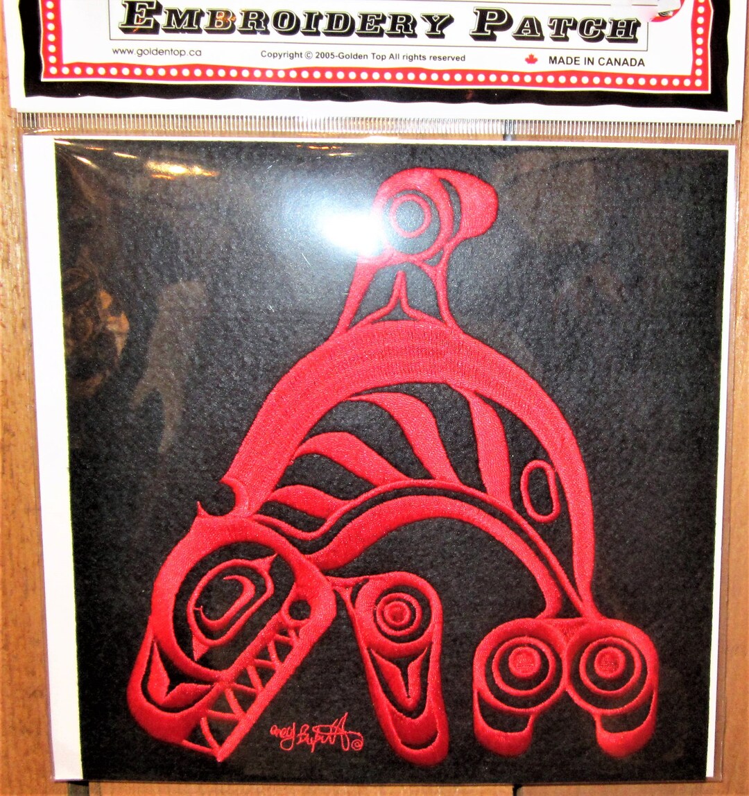 Haida First Nation ''killer Whale'' Large Embroidered Patch Pacific ...