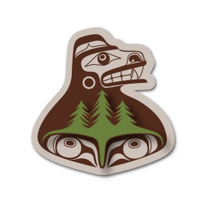 Haida First Nations 'tree Hugger Bear' 3D Stick on Fridge Magnet ...